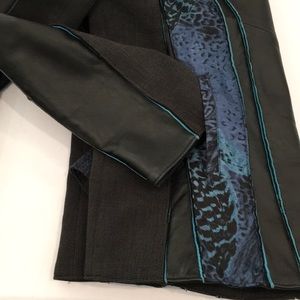 Koos | Jackets & Coats | Koos Mixed Media Leather Zip Up Jacket | Poshmark